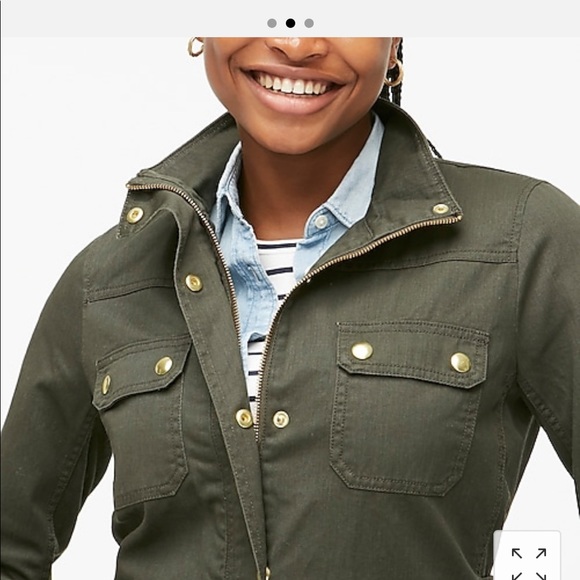 J. Crew | Jackets & Coats | Jcrew Resin Coated Twill Field Jacket ...